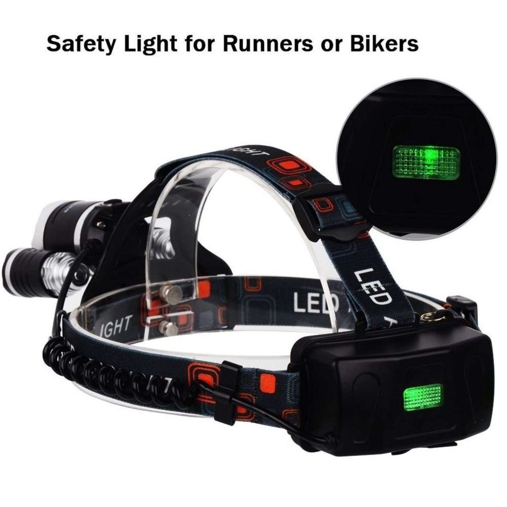 Innogear 5000 Lumen Bright Headlight Headlamp Flashlight Torch 3 Cree ...