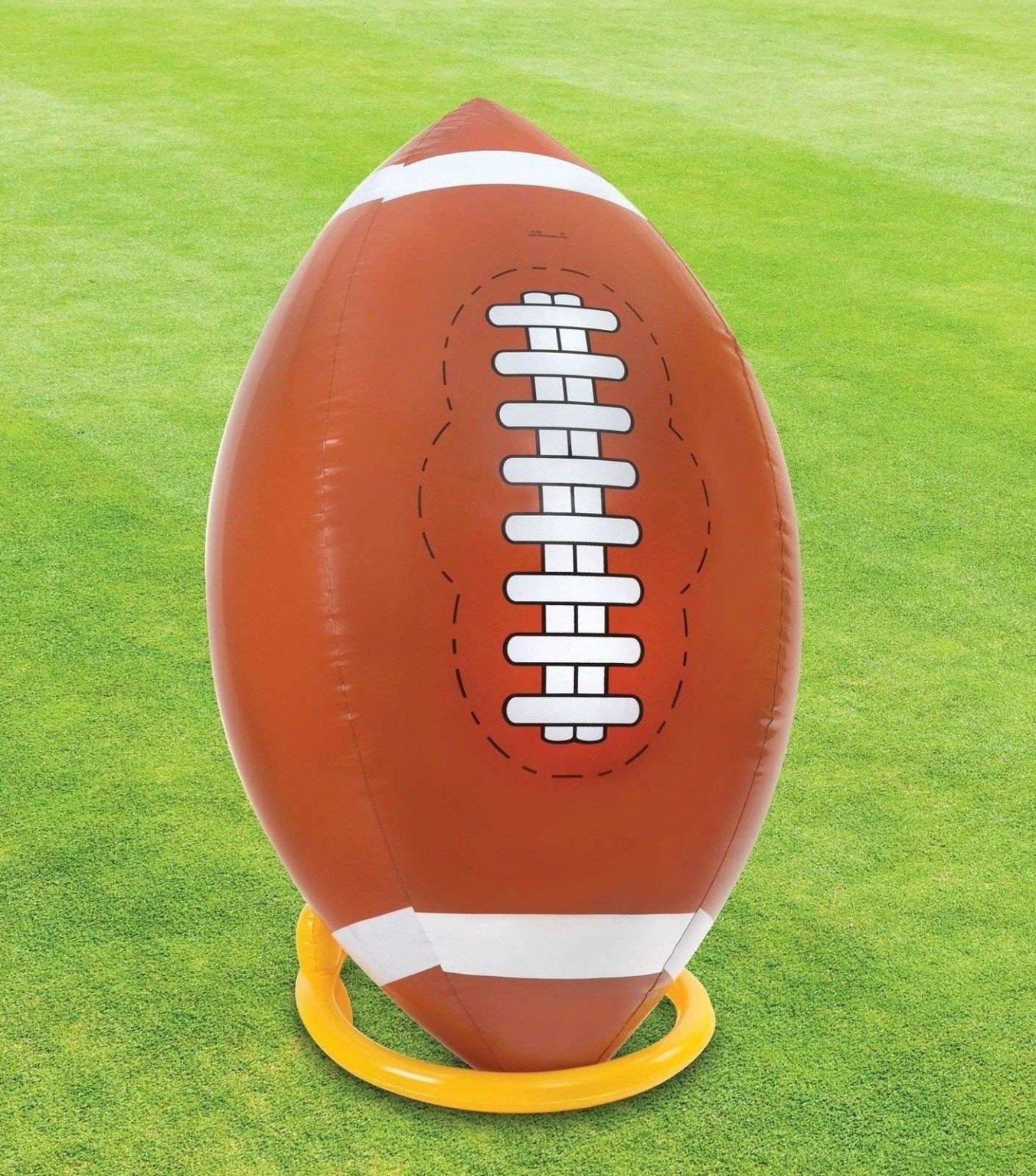 4 Foot Giant Inflatable Football With Tee And Pump - Jumbo Playground ...
