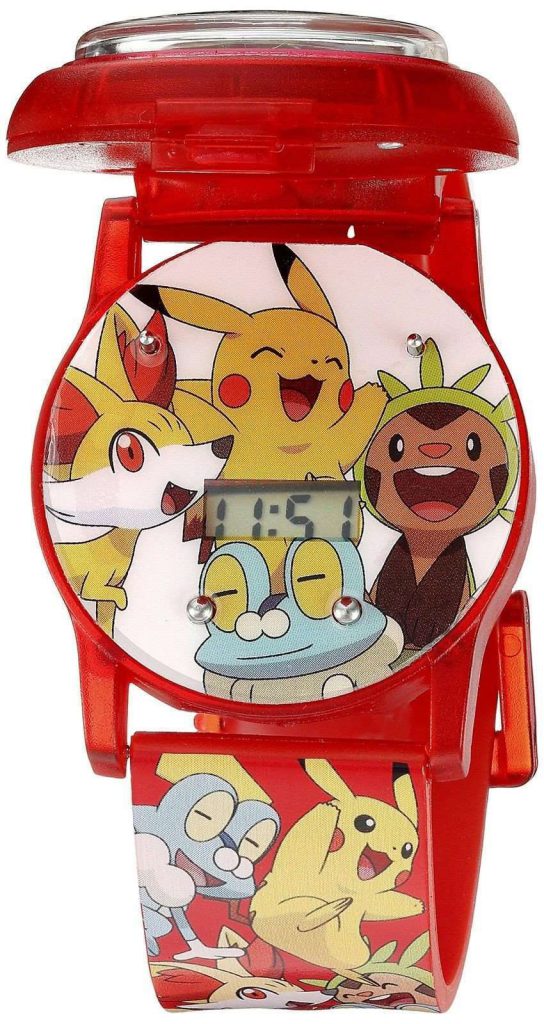 Pokemon Kids' Pok3026 Digital Display Analog Quartz Multi-Color Watch ...