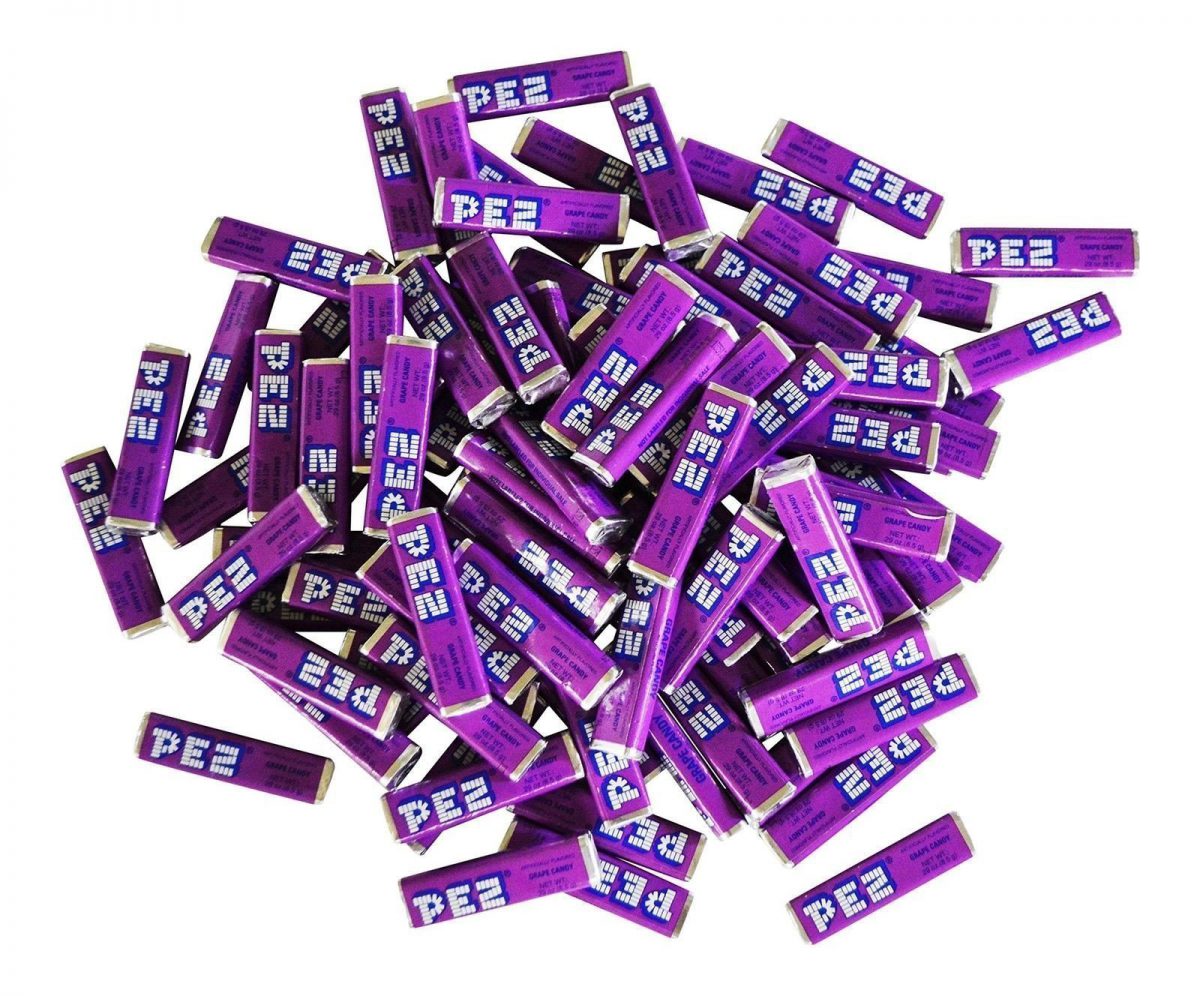 Pez Candy Single Flavor 2 Lb Bulk Bag (Grape) Grape - Swiftsly