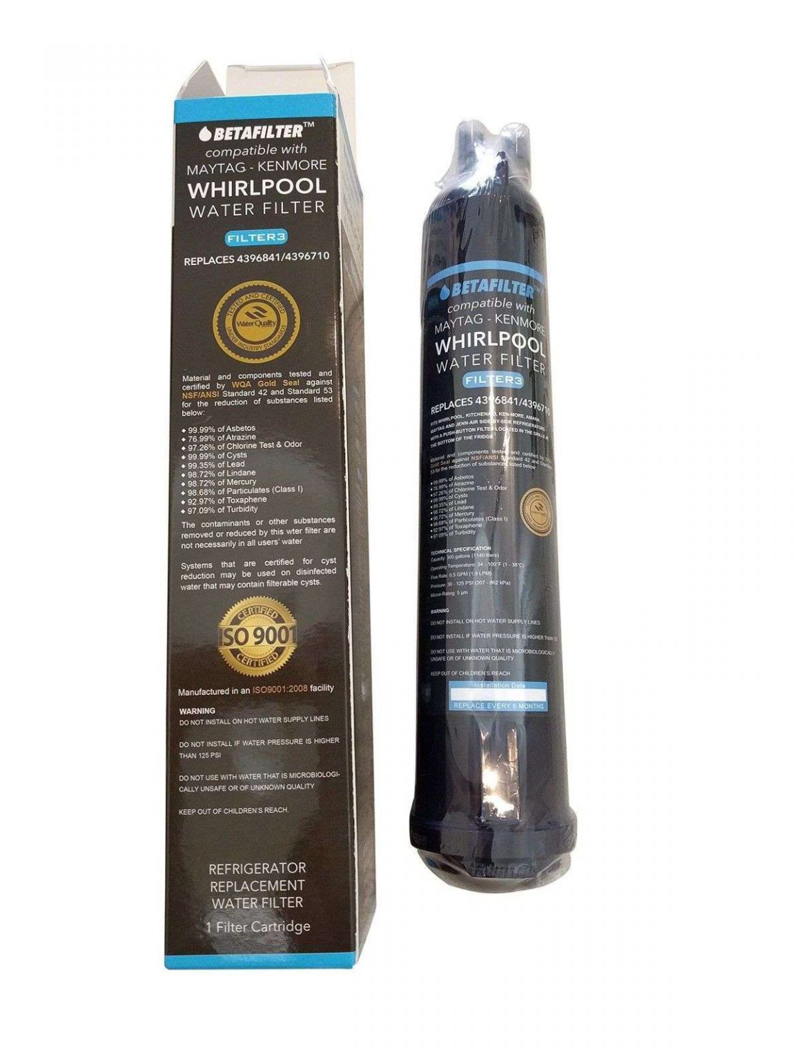 3-Pack Beta Water Filter Replacement Cartridge Compatible To Whirlpool ...