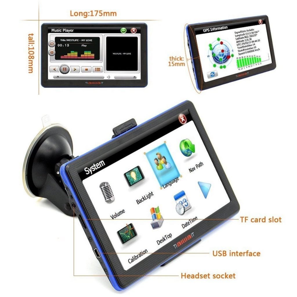 2016 Portable Car Gps Navigation System Units 7-Inch Capacitive Screen ...