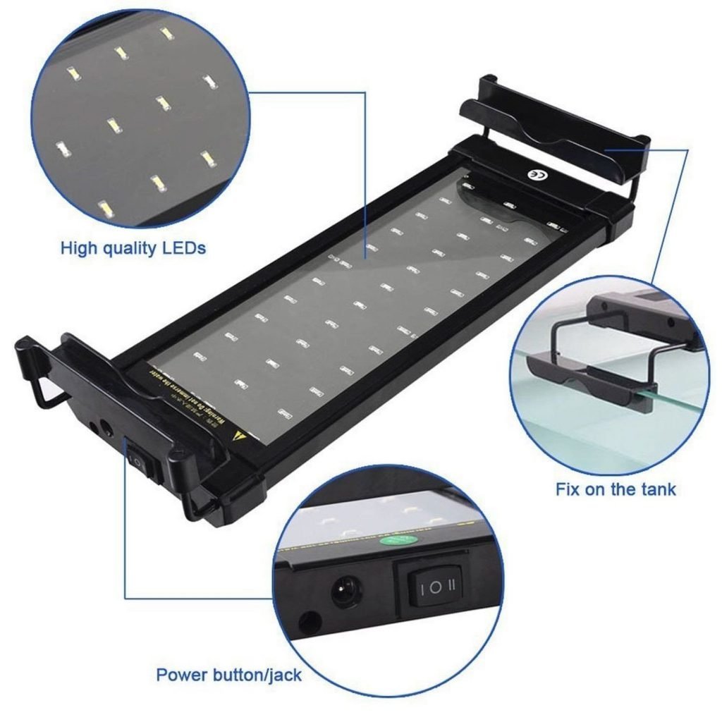 Nicrew Led Aquarium Hood Lighting Fish Tank Light For Freshwater And ...