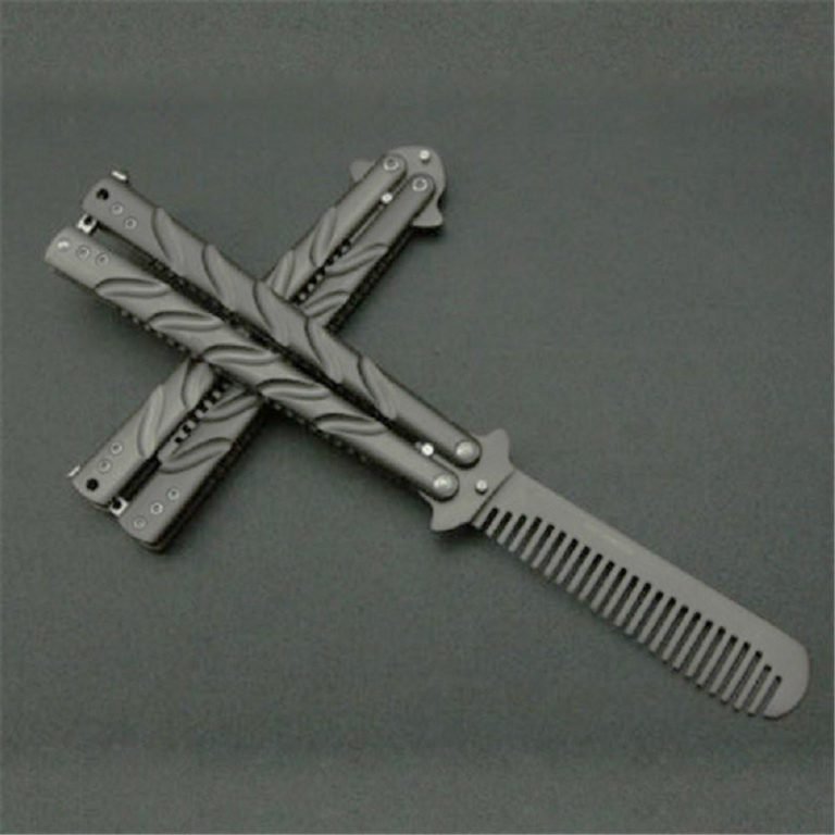 Deluxe Metal Practice Balisong Butterfly Comb Trainer - Swiftsly
