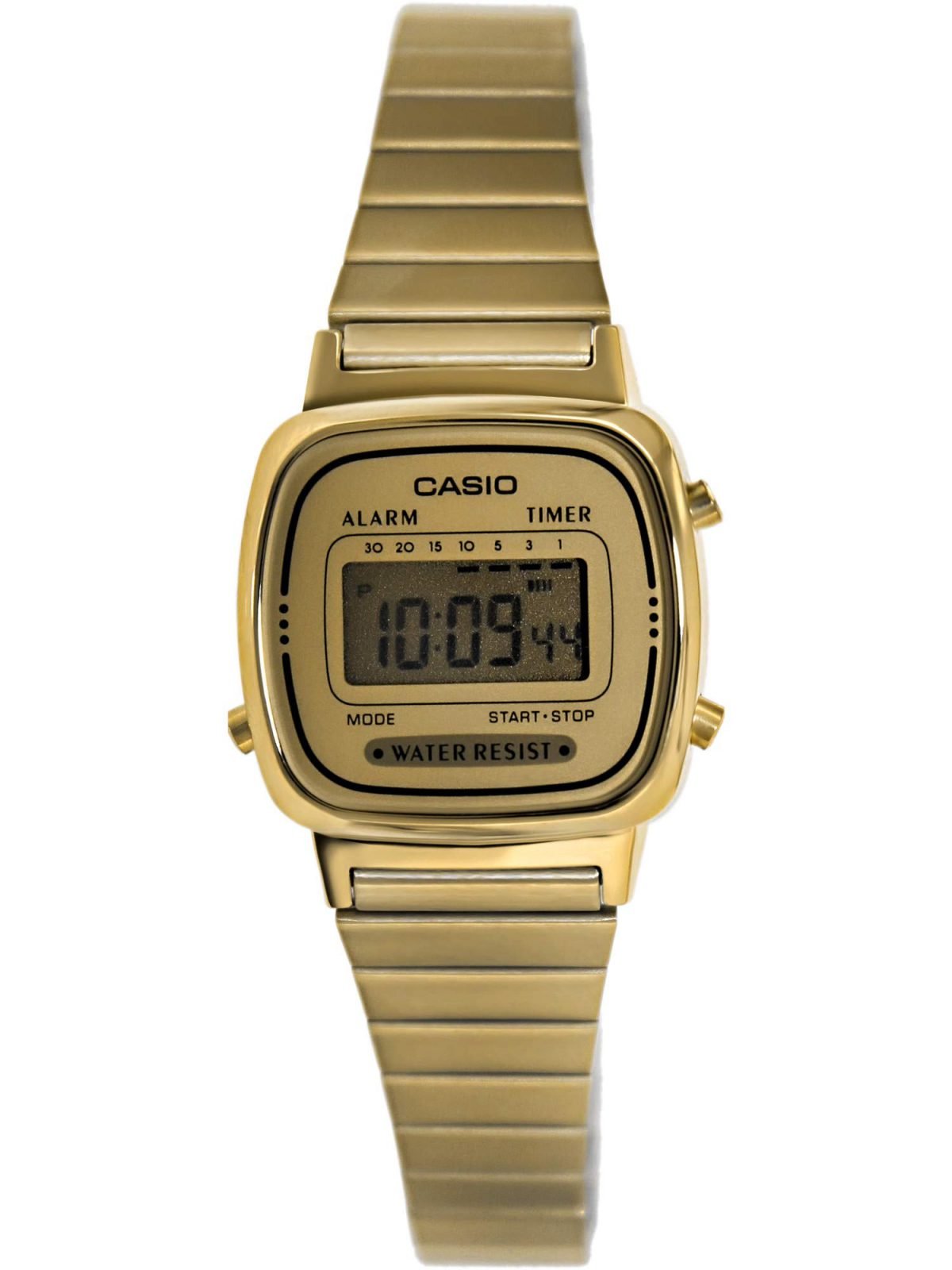 Casio Women's LA670WGA-9 Gold Stainless-Steel Quartz Watch With Digital ...