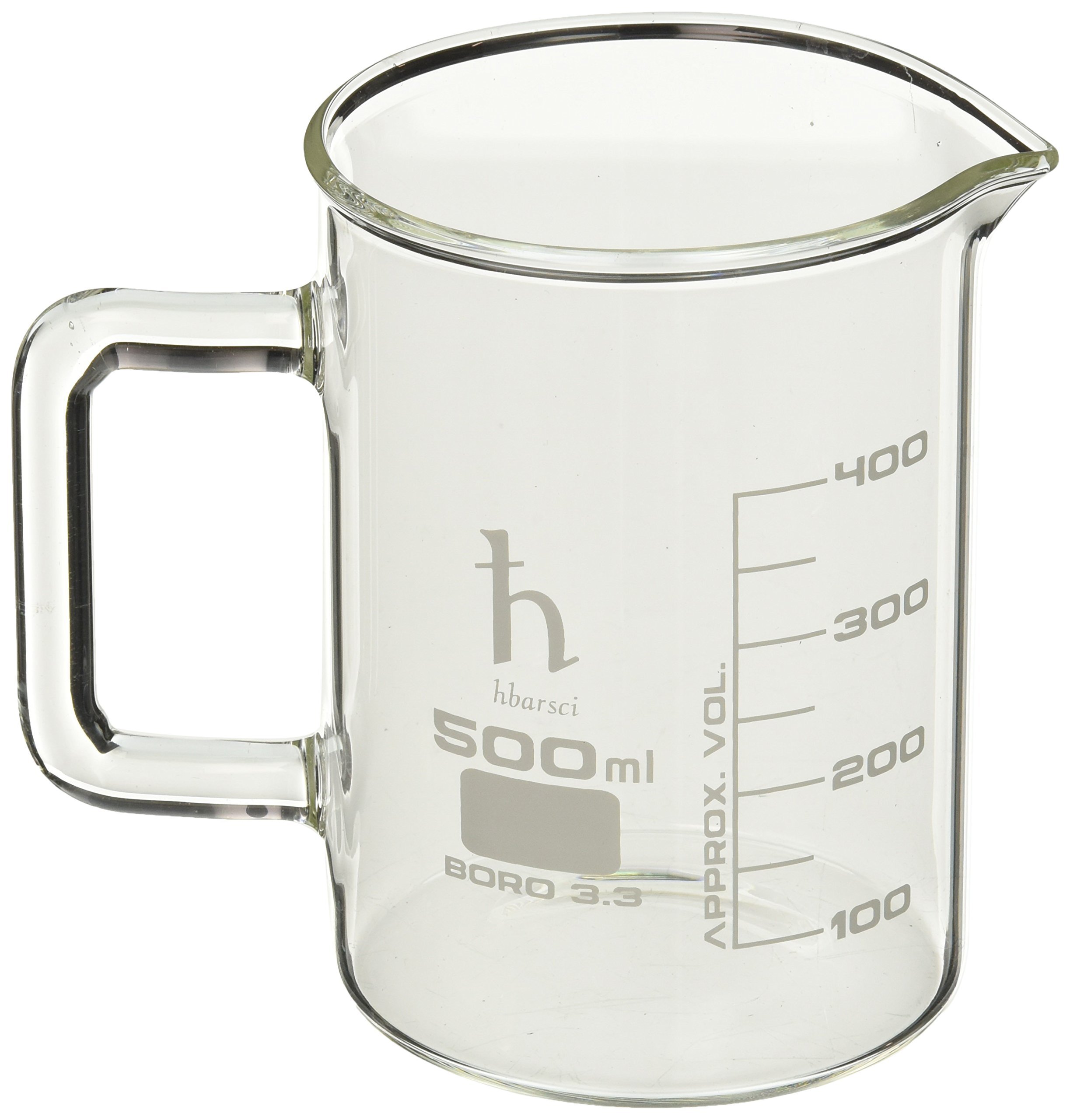 EISCO Premium Hand Crafted Beaker Mug Thick Borosilicate Glass Large EISCO Premium Hand Crafted Beaker Mug Thick Borosilicate Glass Large