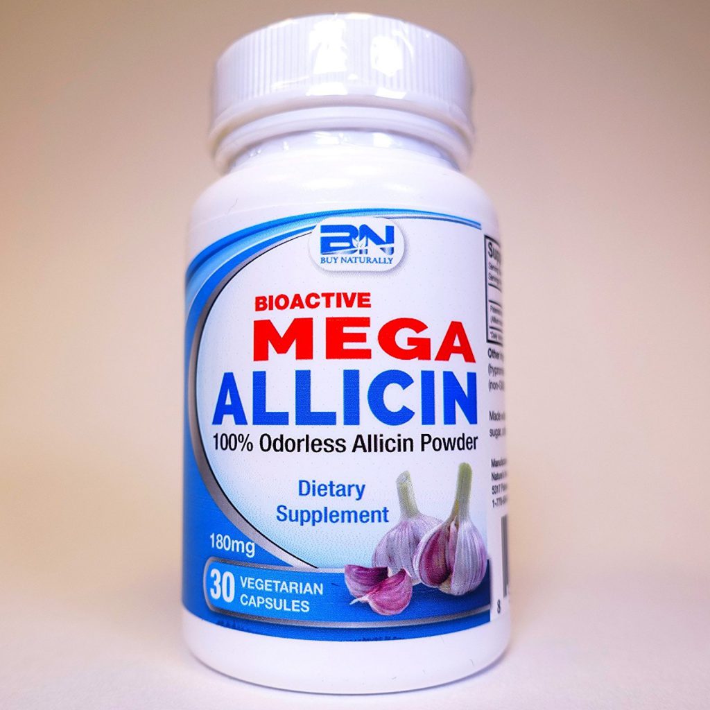 Mega Allicin 100% Allicin From Garlic 180mg, 90 Count VCaps, Odorless ...