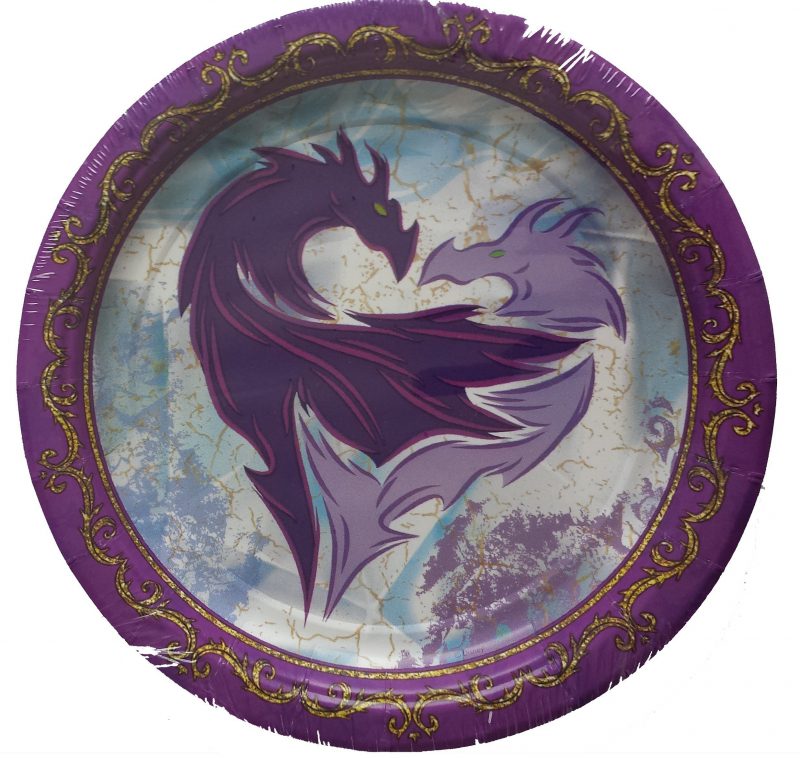 American Greetings Descendants Paper Dessert Plates, 8-Count - Swiftsly