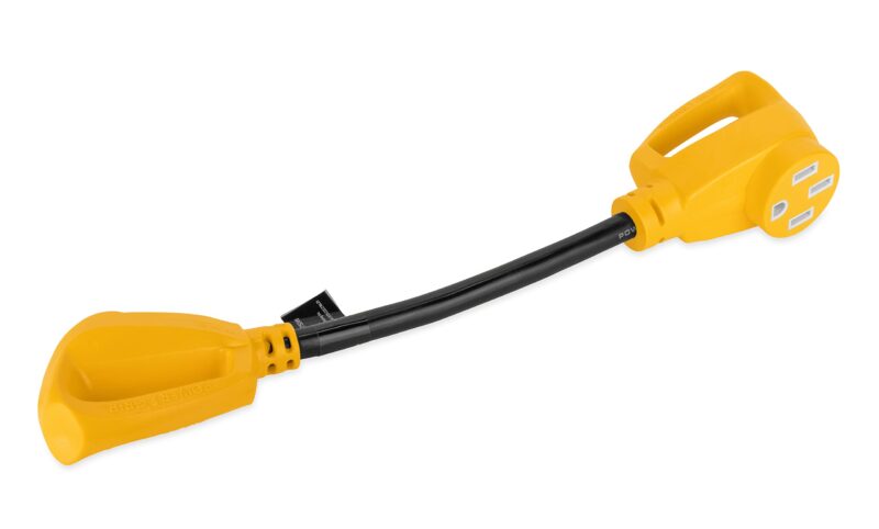 Camco PowerGrip Camper/RV Dogbone Electrical Adapter | Features 30-Amp ...