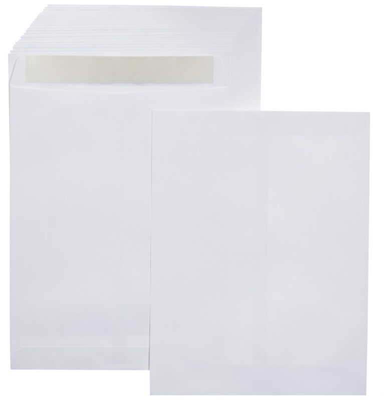 Amazon Basics Catalog Mailing Envelopes, Peel & Seal, 10x13 Inch, White ...