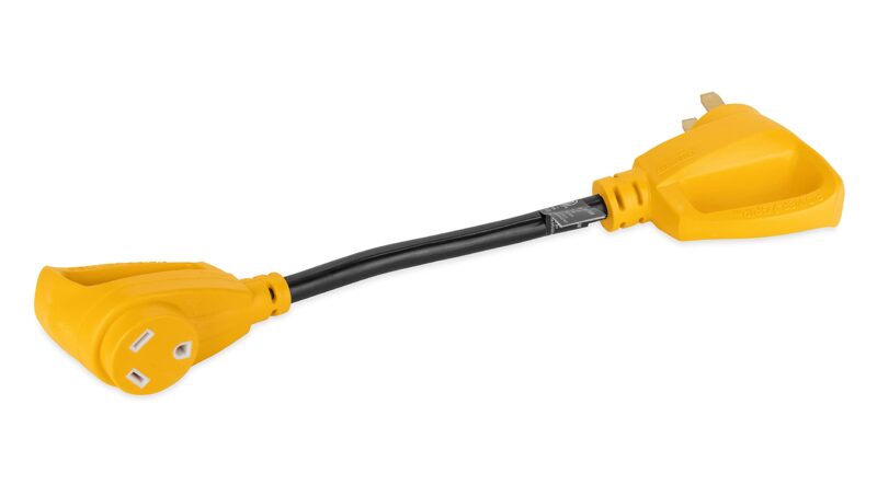 Camco Heavy-Duty Electrical Dogbone Adapter, 50 Amp Male To 30 Amp ...