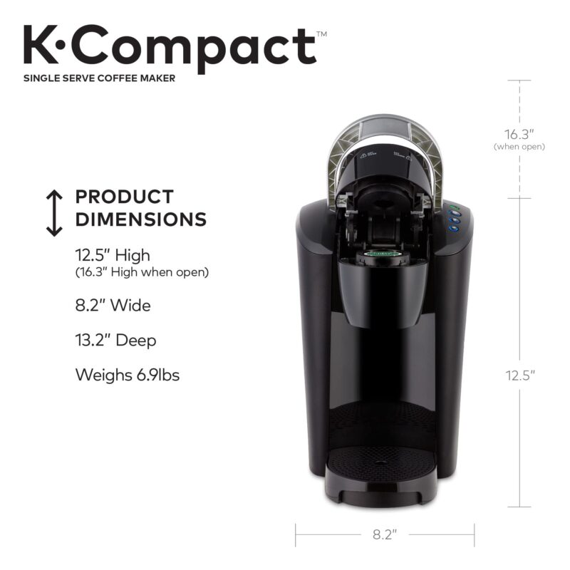 Keurig K-Compact Single-Serve K-Cup Pod Coffee Maker, Black (Packaging ...