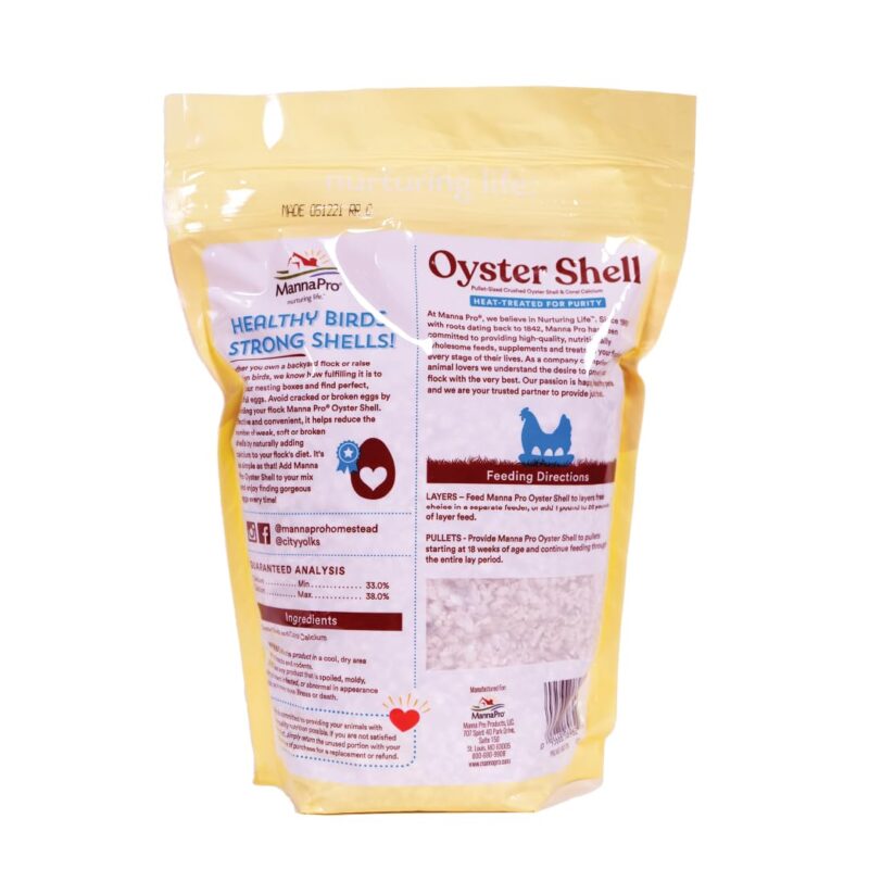 Manna Pro Crushed Oyster Shell Calcium Supplement For Laying Chickens ...