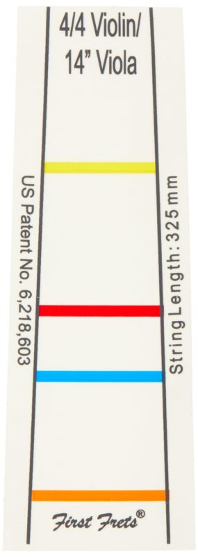 Don't Fret FF121 First Fret Beginners Fingering Decal For 4/4 Violin ...