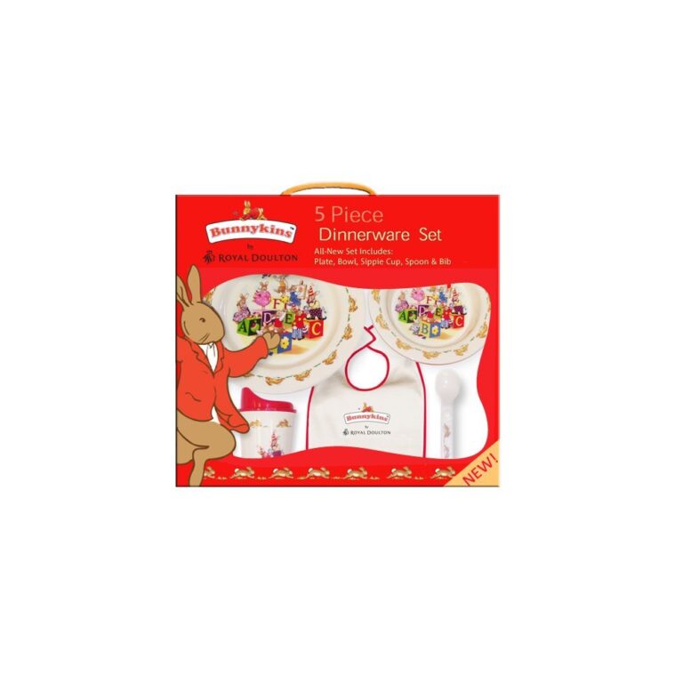 Royal Doulton Bunnykins Melamine 5-Piece (Bowl, Cup, Plate, Spoon & Bib ...