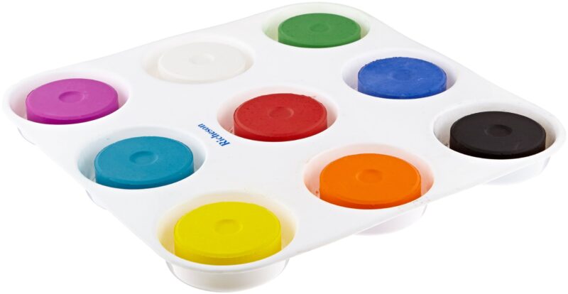 Sax Non-Toxic Giant Tempera Paint Cakes With Tray - 2 1/4 X 3/4 Inch ...