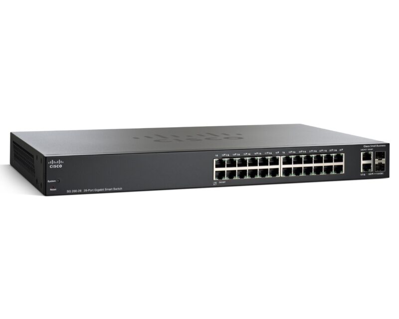 Cisco SG200-26 Gigabit Ethernet Smart Switch With 24 10/100/1000 Ports ...
