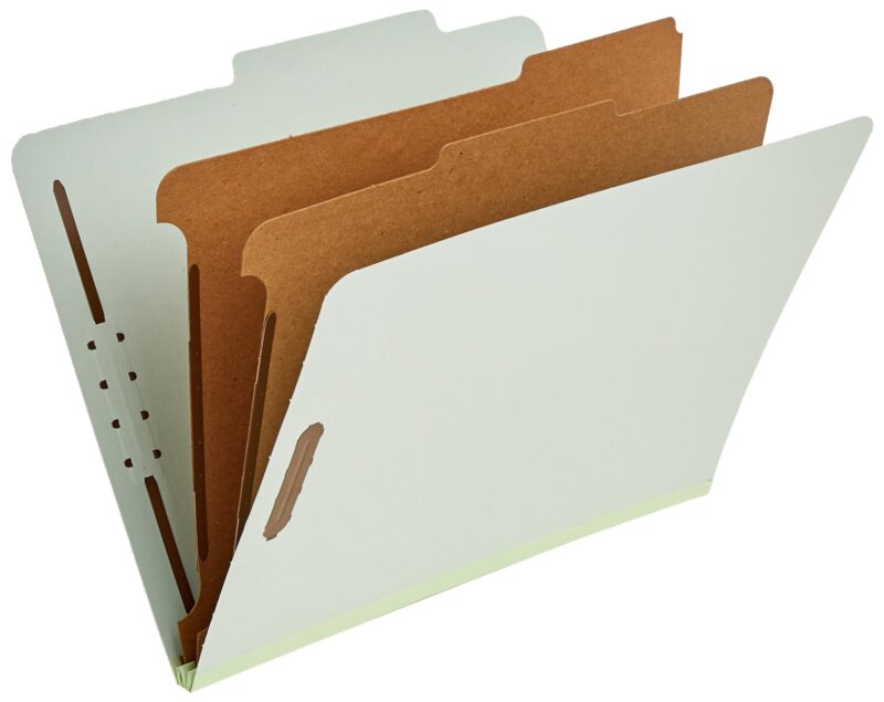 Amazon Basics 10-Pack Letter Size Pressboard Classification File ...