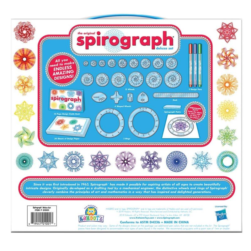 Spirograph — Deluxe Set — Spiral Art Drawing Kit — The Classic Way To ...