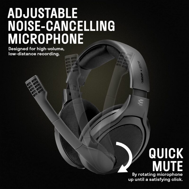Drop + EPOS PC38X Gaming Headset Noise-Cancelling Microphone With Over ...