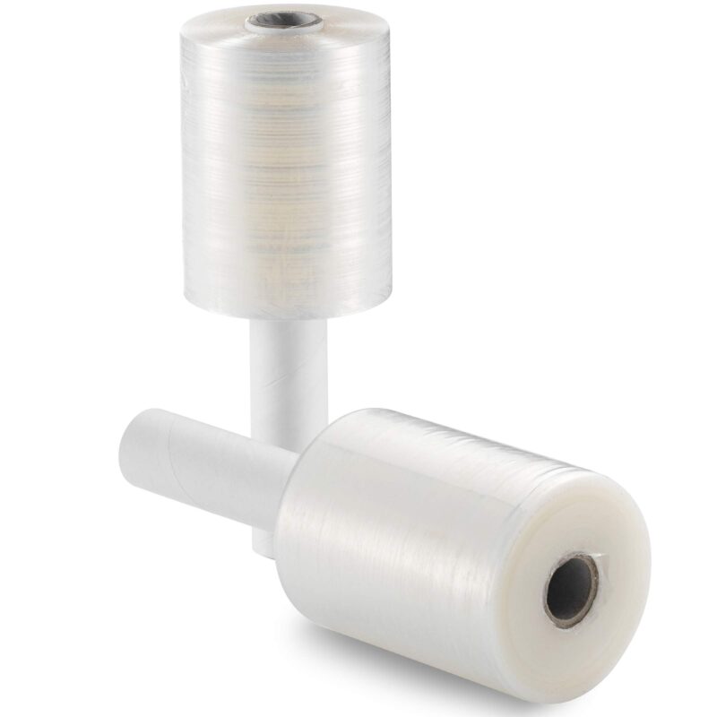 2 Pack Industrial Strength Mini Hand Stretch Wrap 5" 1000 Ft Roll 80 ...