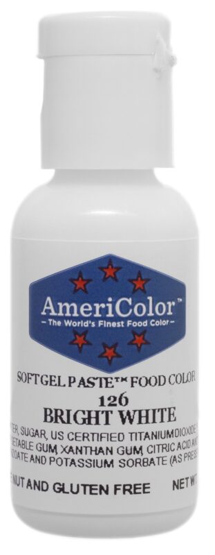 Food Coloring AmeriColor - Bright White Soft Gel Paste, .75 Ounce ...