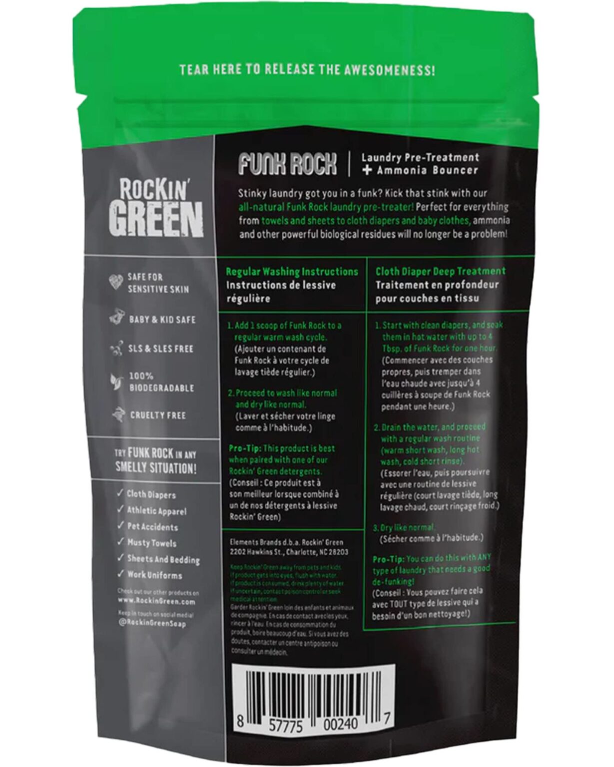 Rockin' Green Laundry Detergent, Plant Based, All Natural Laundry ...