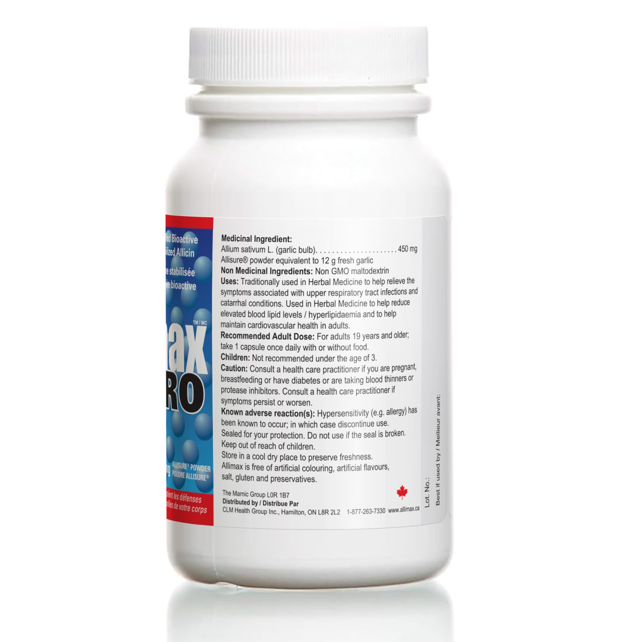Allimax Pro 450mg 100 Vegicaps. Allicin Garlic Supplement To Support ...