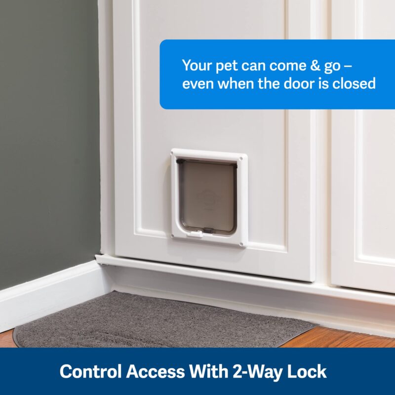 PetSafe Interior Cat Door: 2-Way Locking, Indoor Pet Door Flap - Tinted ...
