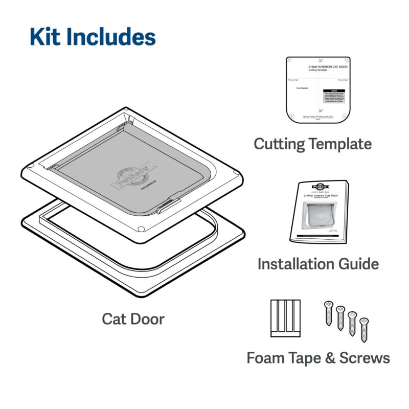 PetSafe Interior Cat Door: 2-Way Locking, Indoor Pet Door Flap - Tinted ...