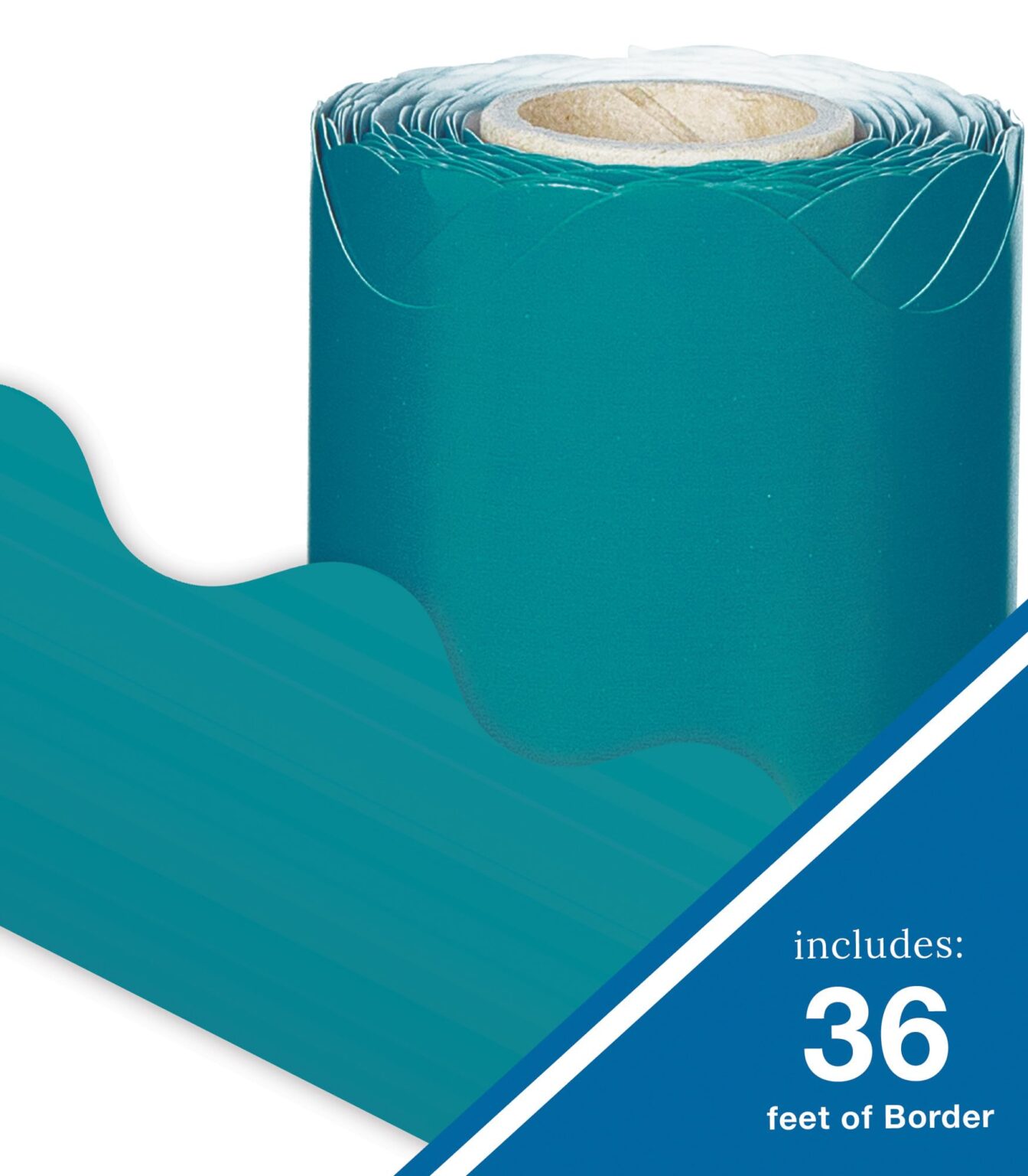 Carson Dellosa 36 Ft Scalloped Teal Bulletin Board Borders, Classroom ...