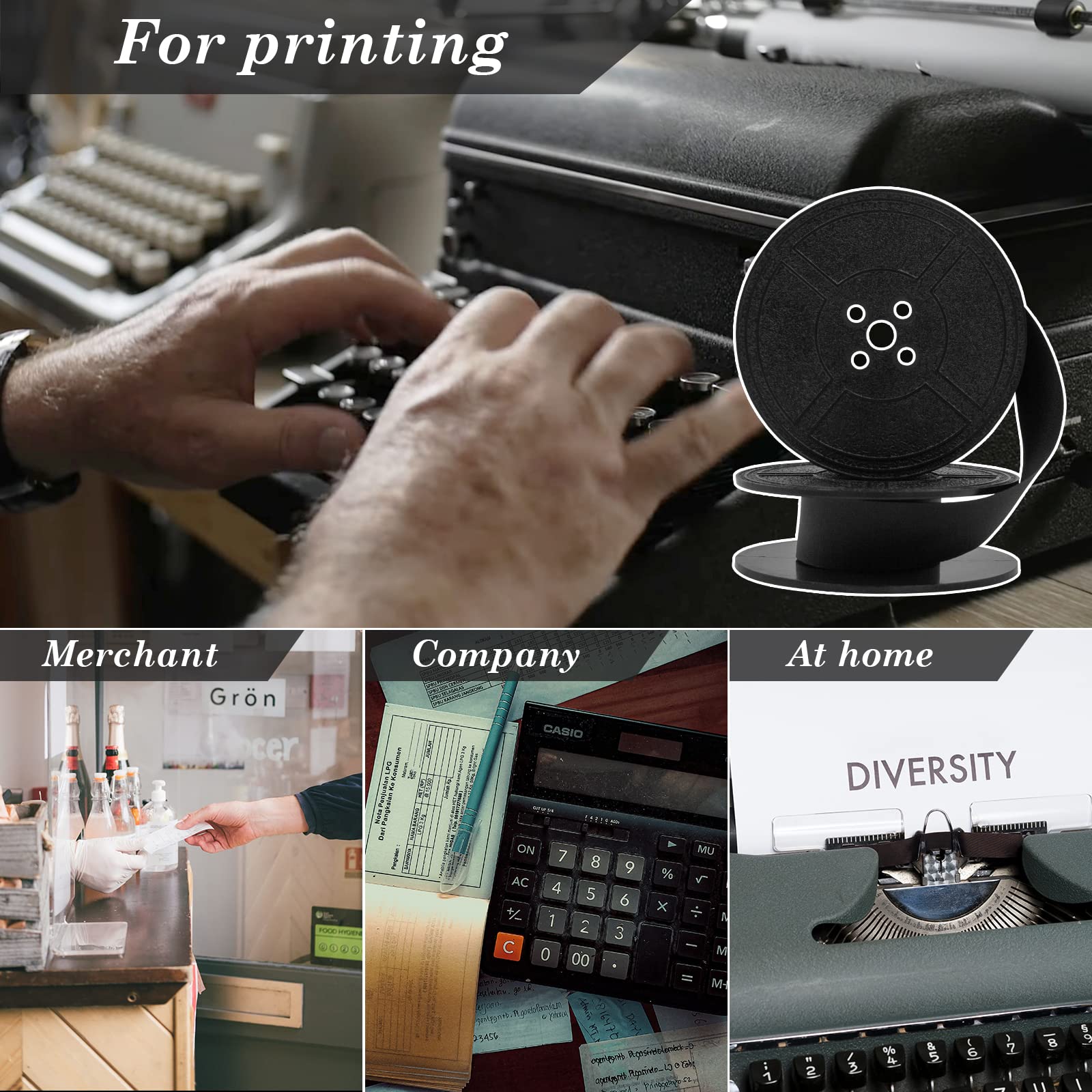 Vintage Manual Typewriter Spool Ribbon Black Ink- For Royal - Swiftsly