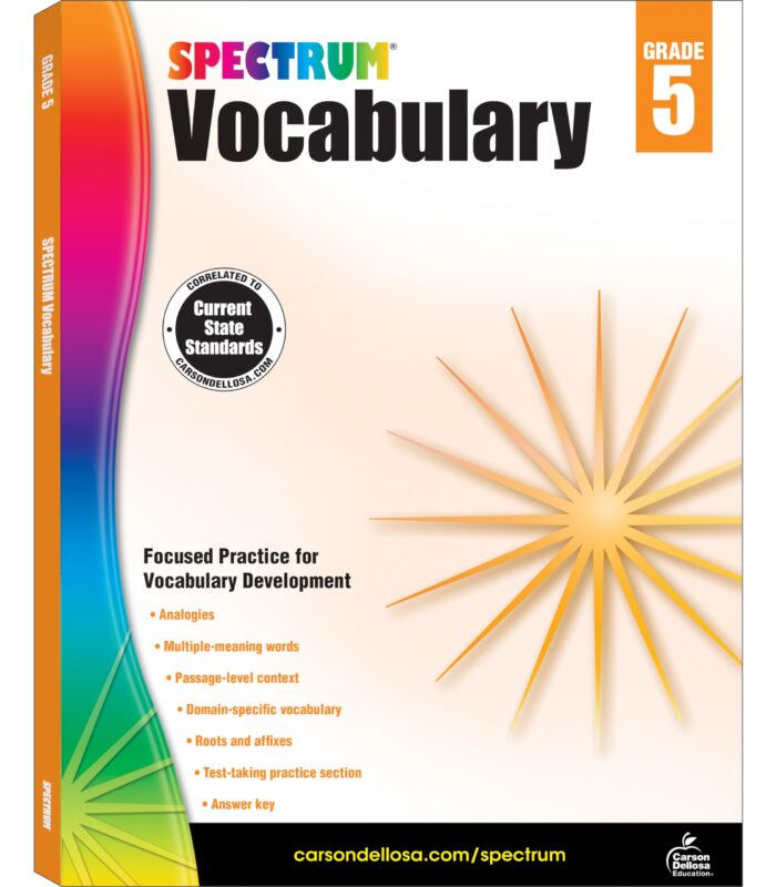 Spectrum 5th Grade Vocabulary Workbooks, Ages 10 To 11, Grade 5 ...