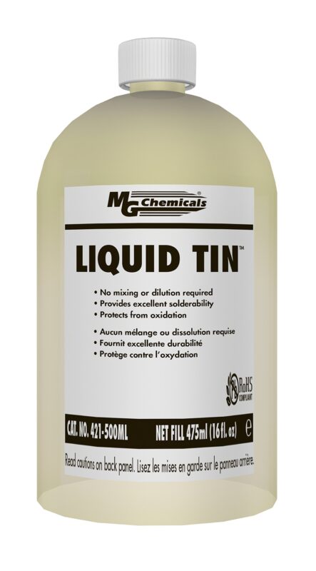 MG Chemicals Liquid Tin, 475 Ml Bottle - Swiftsly