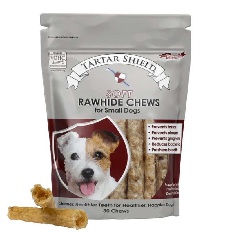 Tartar Shield Soft Rawhide Chews | Safe Dental Treats For Small Dogs ...