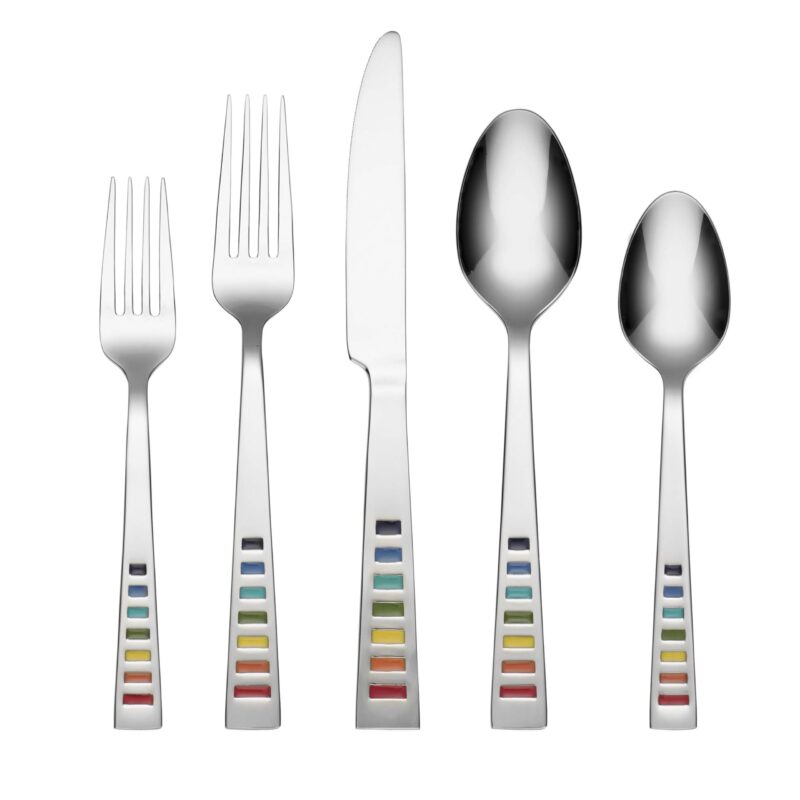 Fiesta - 641020R Fiesta Celebration 20-Piece Flatware Silverware Set ...