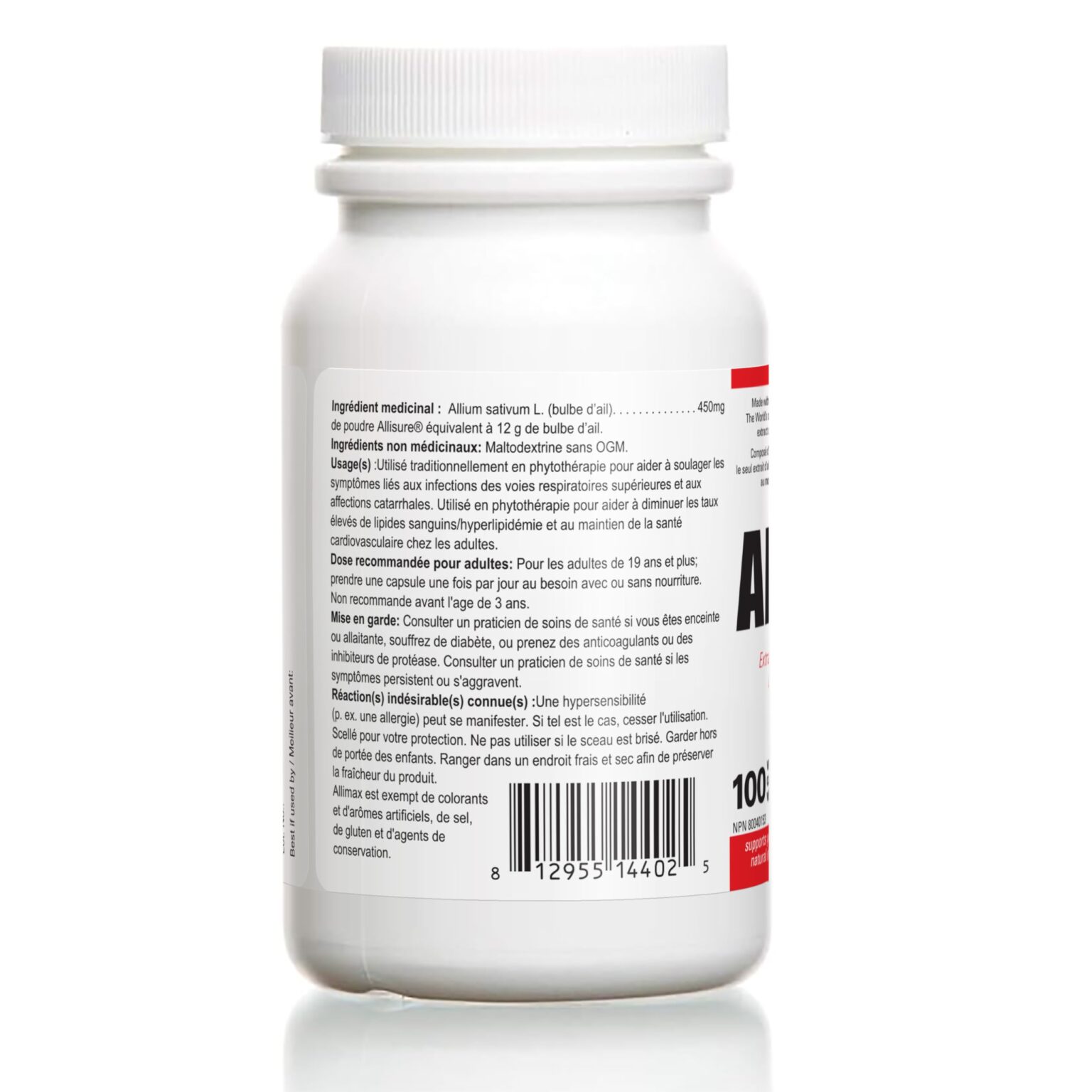 Allimax Pro 450mg 100 Vegicaps. Allicin Garlic Supplement To Support ...