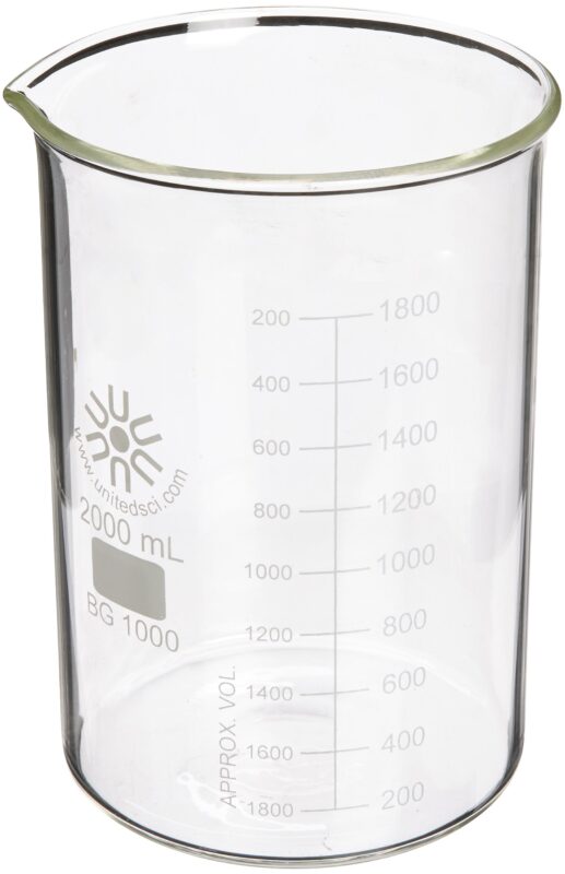 United Scientific™ BG1000-2000 Borosilicate Laboratory Grade Glass ...