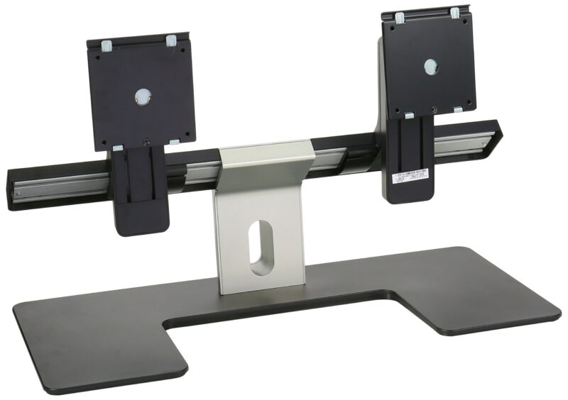 Dell MDS14 Dual Monitor Stand (5TPP7), Black/Silver - Swiftsly