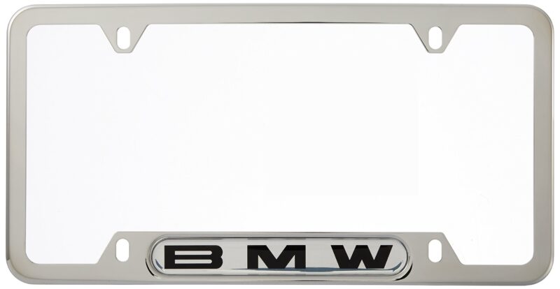 BMW License Plate Frame With BMW Wording (Silver) Silver - Swiftsly
