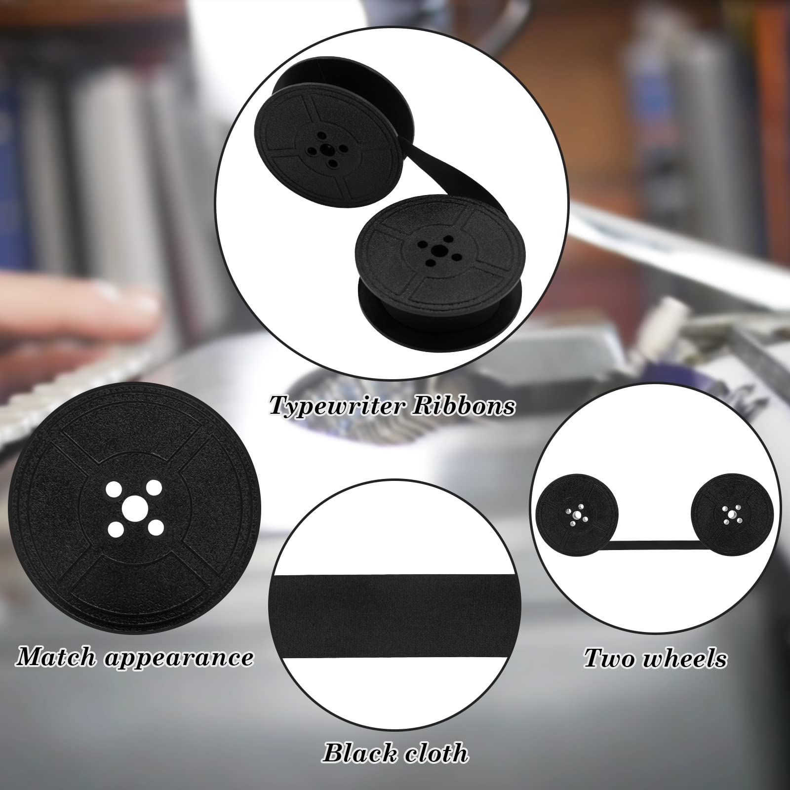 Vintage Manual Typewriter Spool Ribbon Black Ink- For Royal - Swiftsly