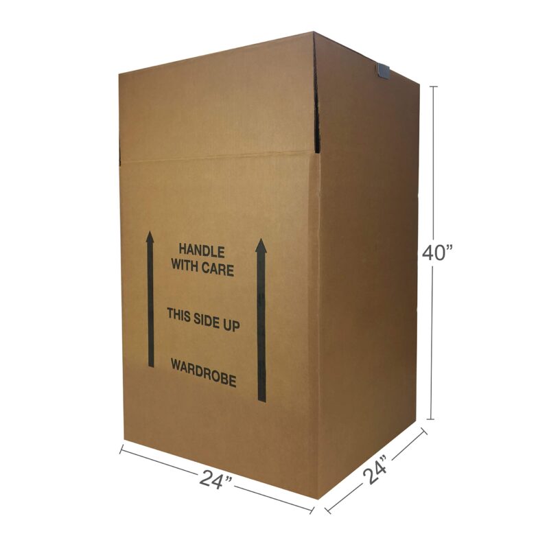Amazon Basics Wardrobe Clothing Moving Boxes With Bar, 6 Pack, Brown ...