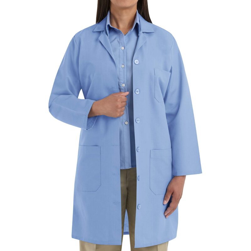 Red Kap Women's Lab Coat Large Light Blue - Swiftsly