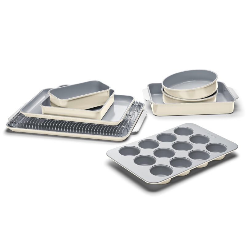 Caraway Nonstick Ceramic Bakeware Set (11 Pieces) - Baking Sheets ...
