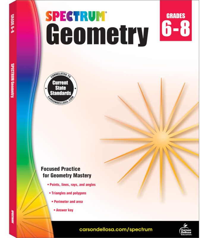 Spectrum Grades 6 - 8 Geometry Workbook, Ages 11 To 14, Geometry Math ...