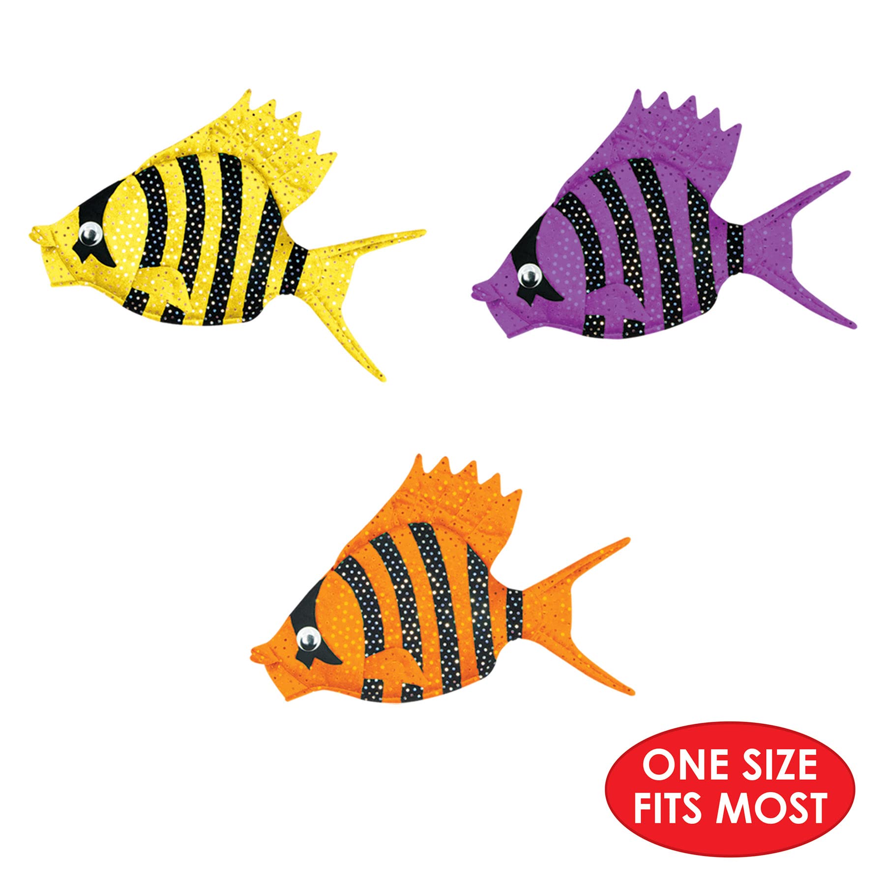 Beistle Plush Luau Fish Hat – One Size Fits Most, Assorted Colors ...