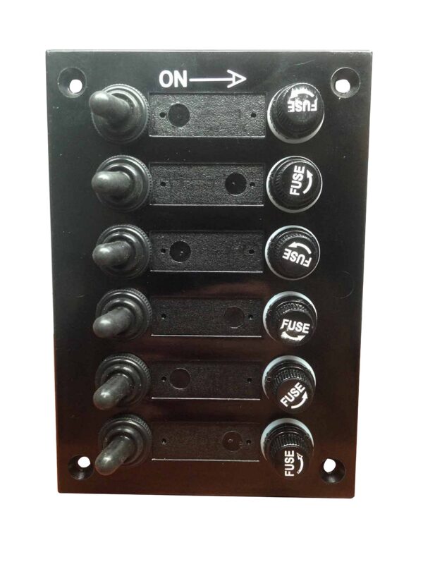 Pactrade Marine Boat 6 Gang Bakelite Plate Switch Panel With 5A Fuses ...