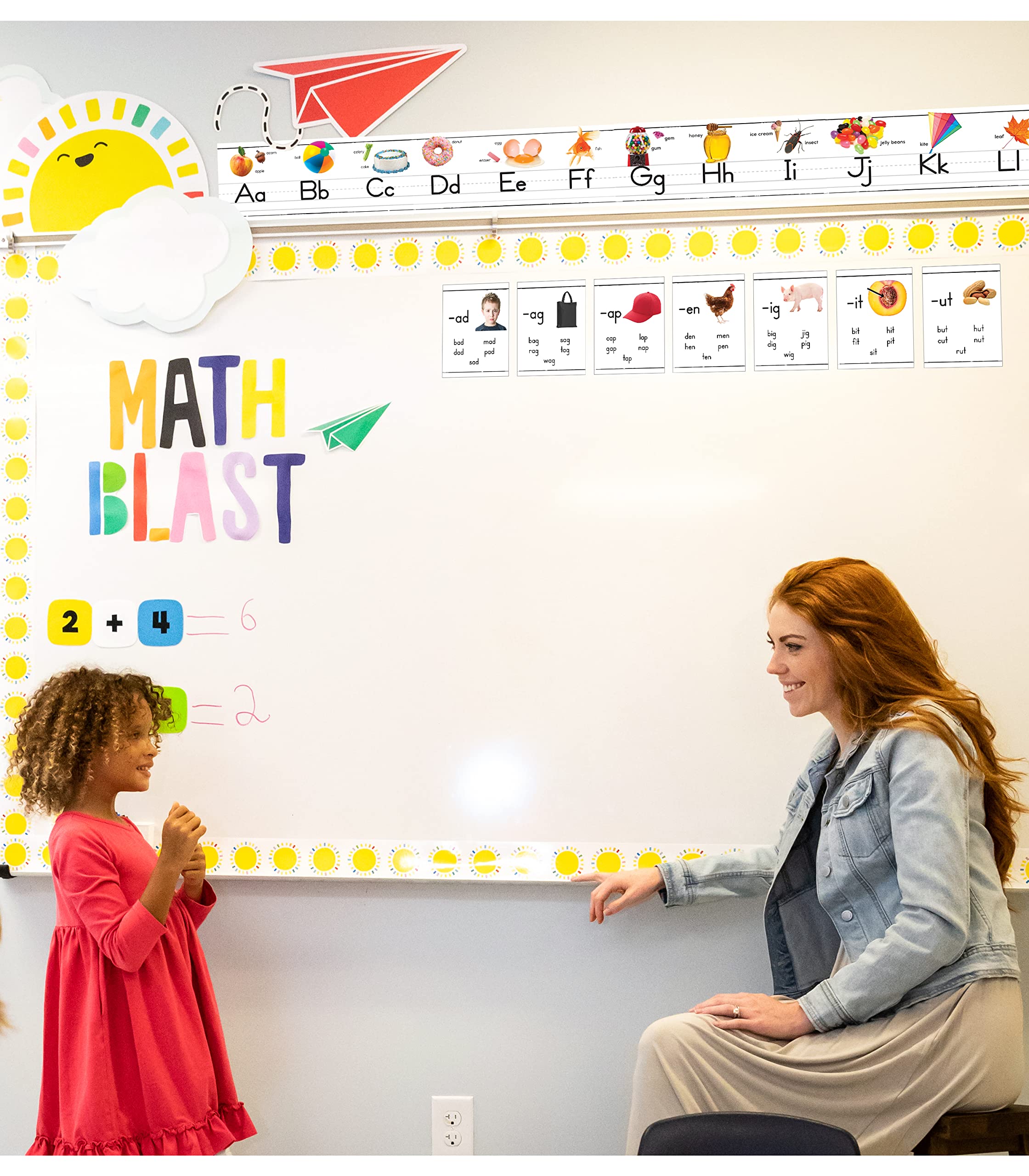 Classroom Number Line Carson Dellosa Alphabet & Number Line Bulletin ...