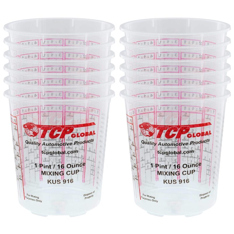 Custom Shop - Pack Of 12 Each - 16 Ounce Paint Mixing Cups - 1 Pint ...