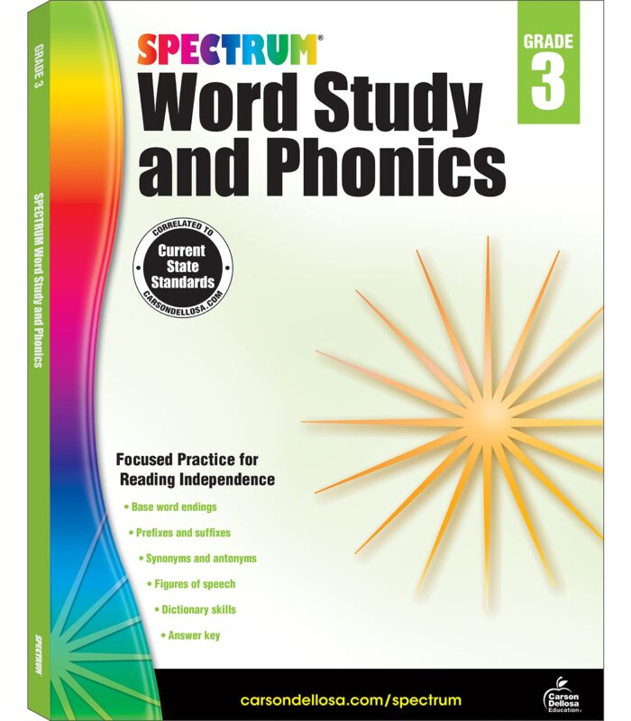 Spectrum Word Study 3rd Grade Workbook, Ages 8 To 9, Grade 3 Word Study ...